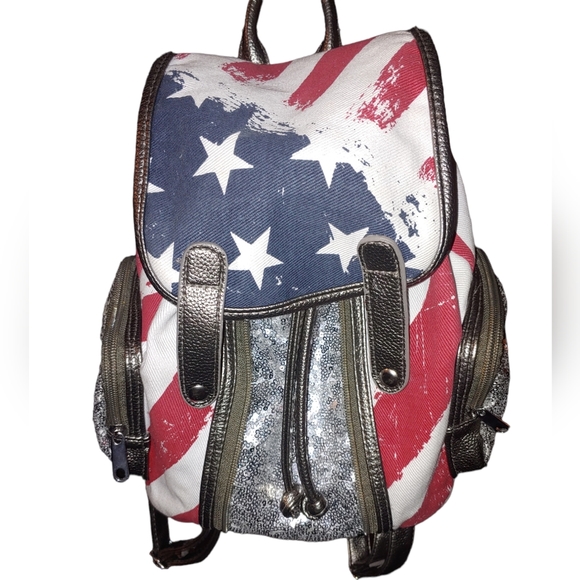Claire's | Accessories | Small Stars Stripes Print Backpack Purse With ...